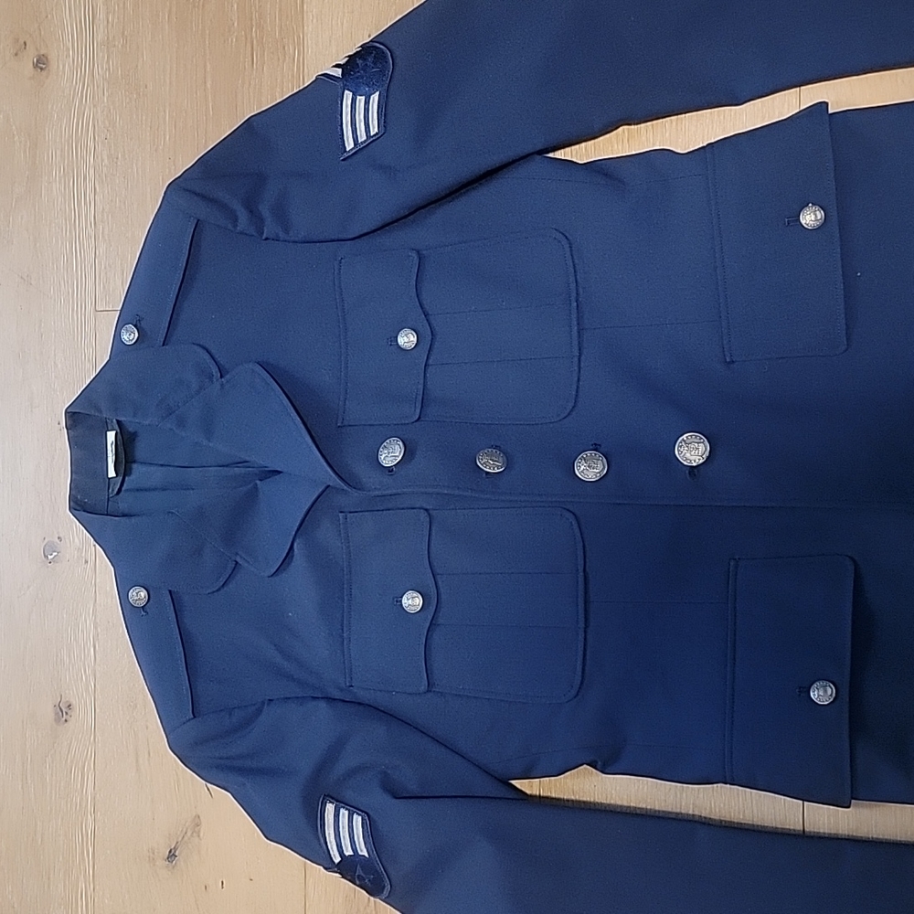 Vintage Official Us Airforce Uniform Jacket 38r - Gem